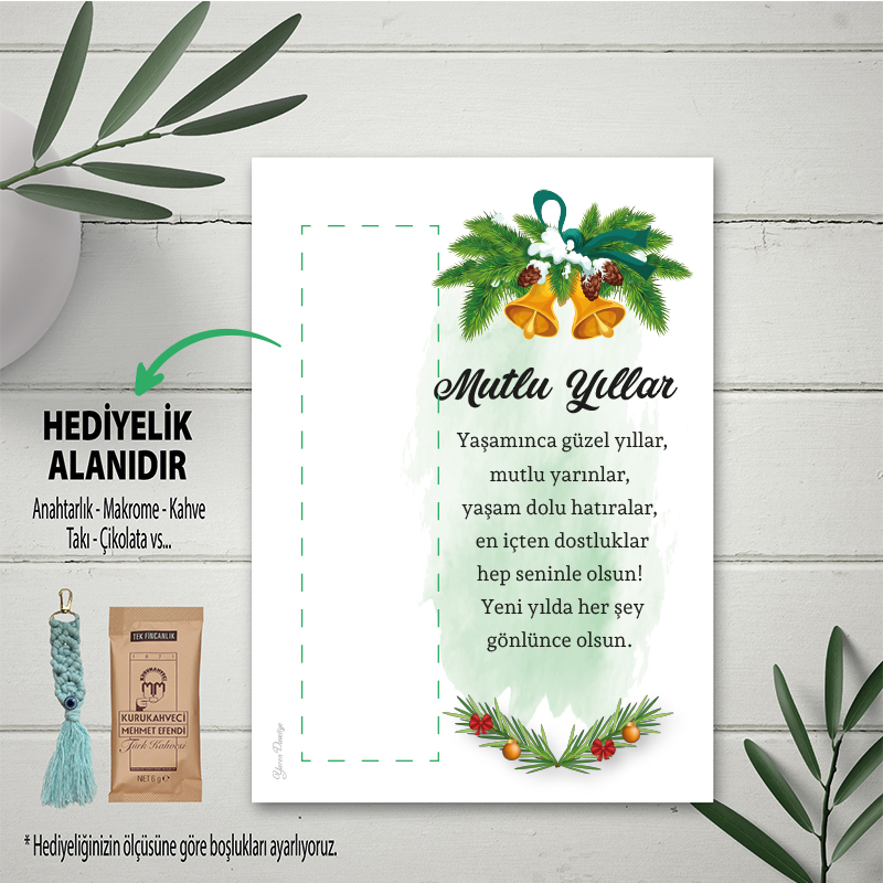 Makrome Anahtarlık ve Kahve Kartları, Yılbaşı Kartları, Yeni Yıl Hediye ...